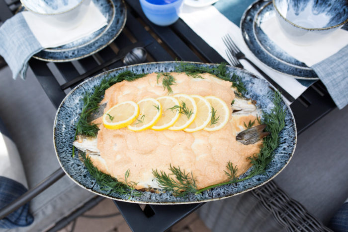 Salt-Crusted Whole Branzino - to have + to host