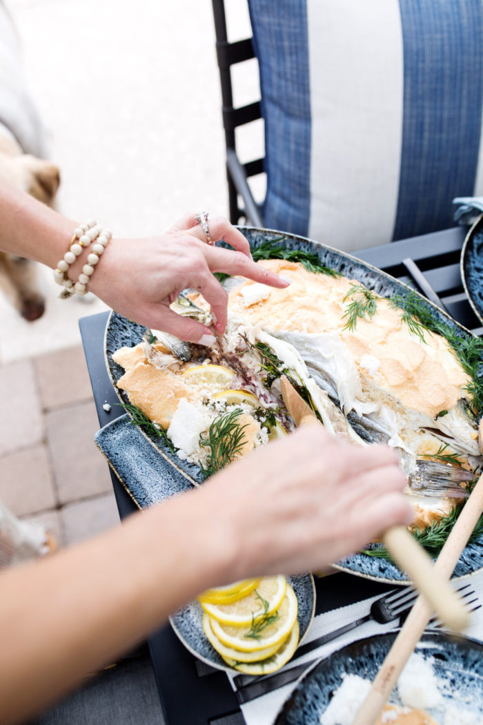 Salt-Crusted Whole Branzino - to have + to host