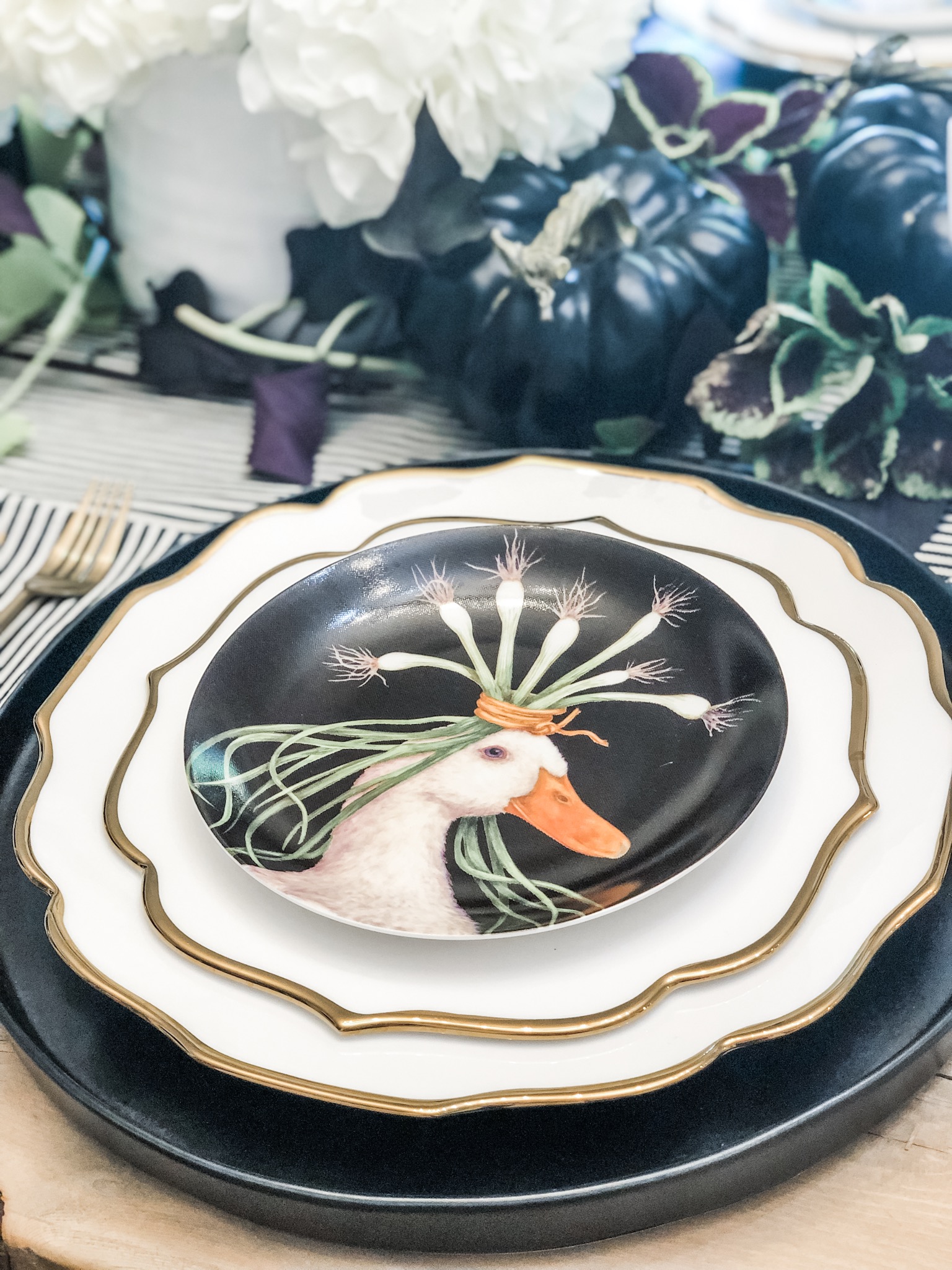 Elegant Farmhouse Table: Whimsical Animal Decor - to have + to host