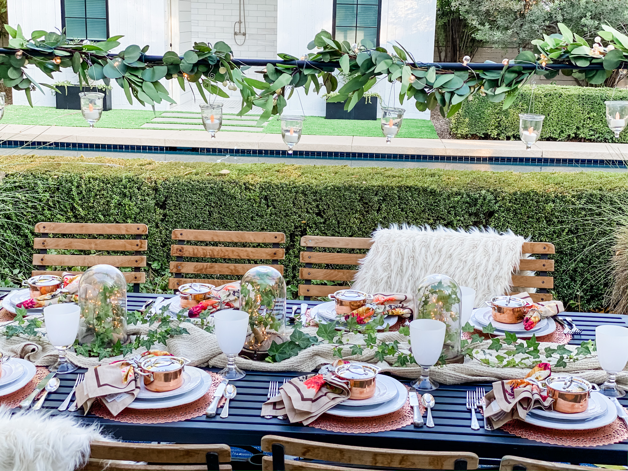 Backyard Fall Dinner: How to Set A Botanical Table - to have + to host