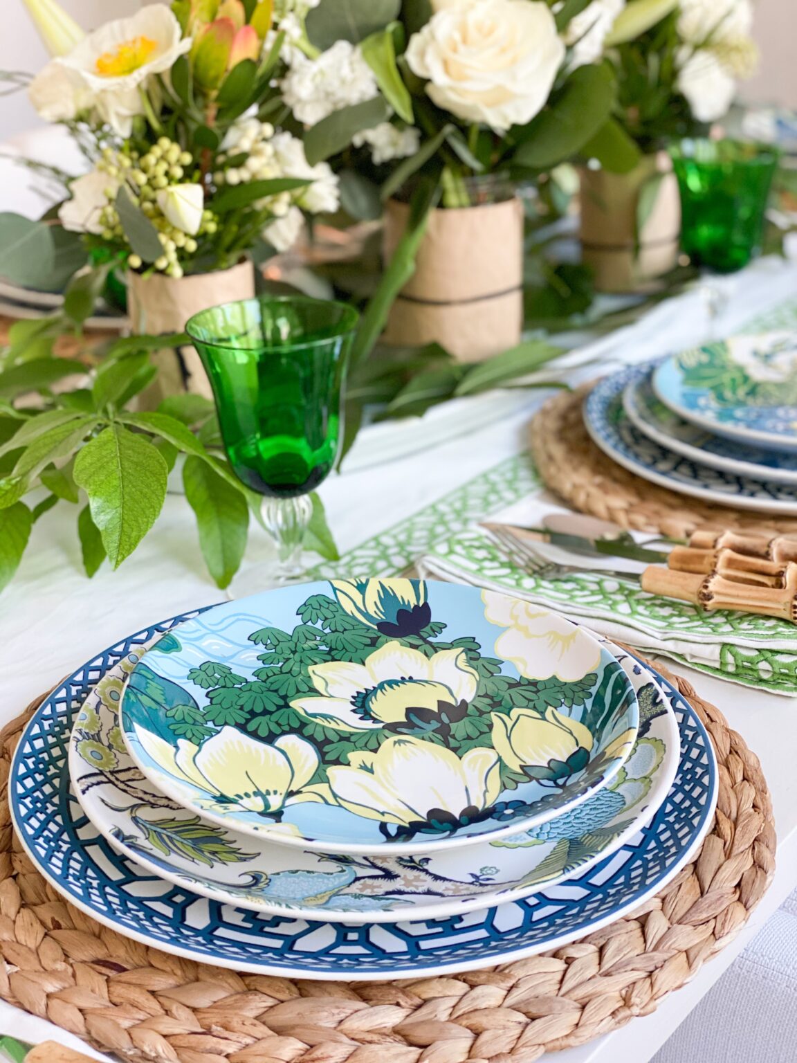 Tropical Table Decor: Peacocks and Florals - to have + to host